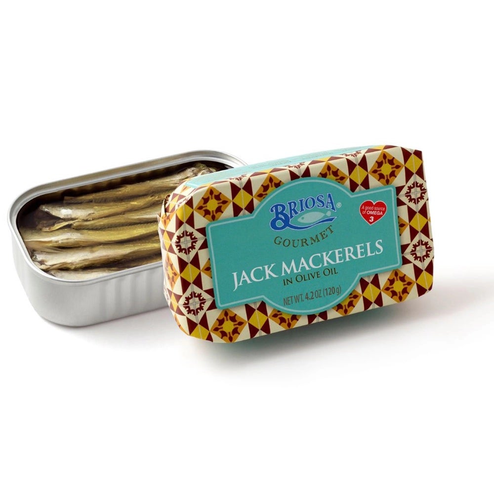 Briosa Gourmet Jack Mackerels in Olive Oil | Hinckley's Fancy Meats